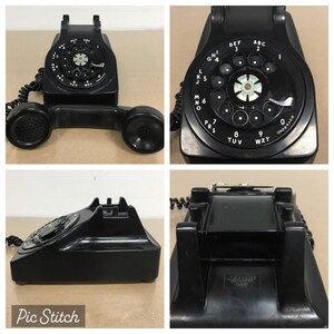 Vintage Telephone Lot of 2 Cortelco Push Button Kellogg Rotary Landline ...