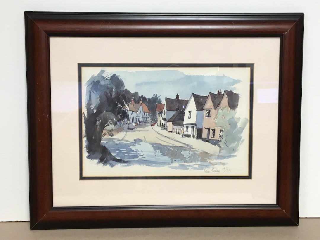 Vintage Signed John Tooley Print Neighborhood Landscape Scene Numbered ...