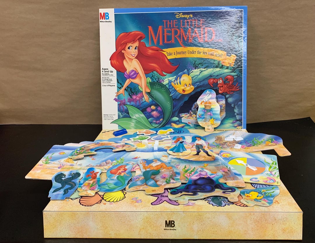 Vintage 1990's Disney the Little Mermaid Board Game Hasbro 100% ...