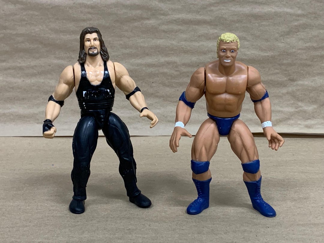 Vintage 1996 WWF Wrestler Action Figure Lot Diesel & Sycho Sid Bone ...