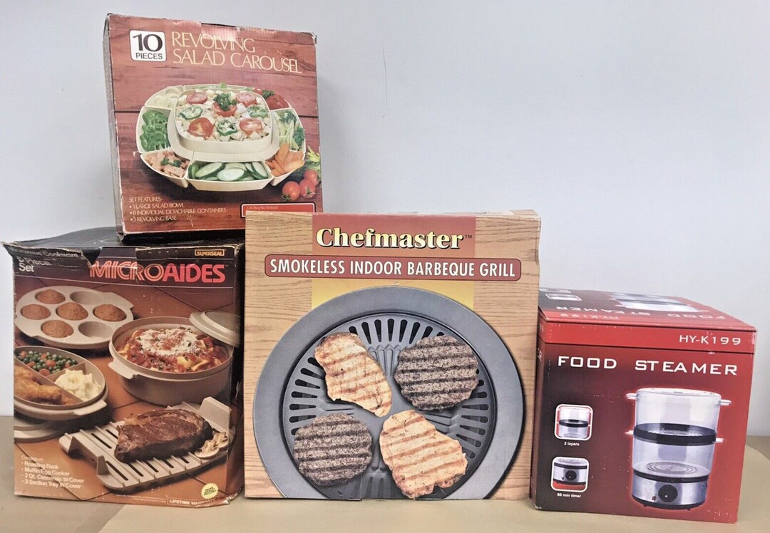 New Old Stock Chefmaster Indoor BBQ Grill HY-K199 Food Steamer Salad ...