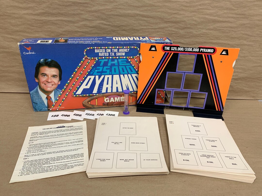 Vintage 25,000 Pyramid Game 1986 Milton Bradley - Etsy