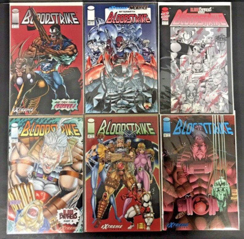 Vintage 1990's Retro Bloodstrike Comic Book Lot of 6 Image Comics - Etsy