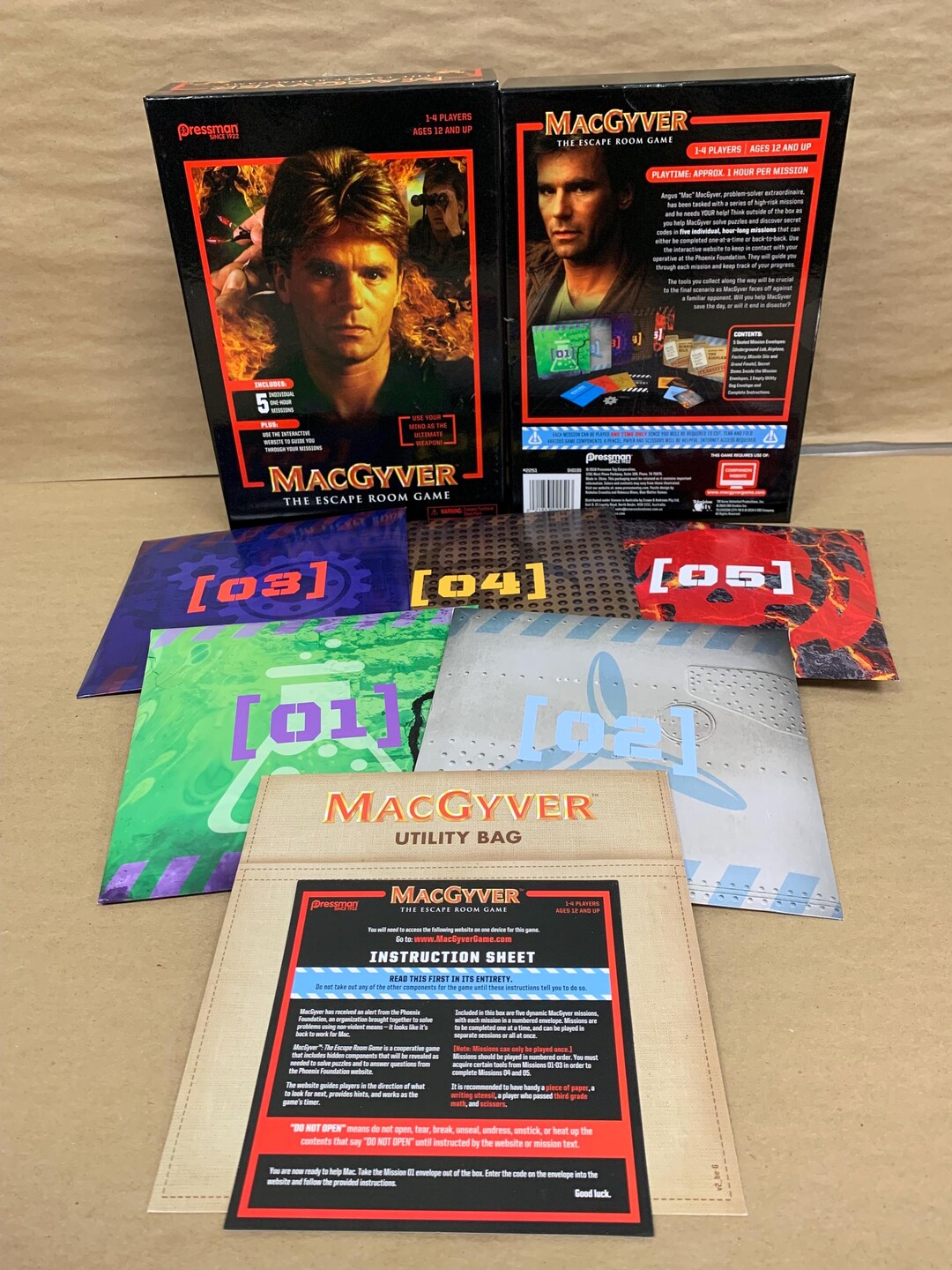 Macgyver the Escape Room Game 5 Missions 1-4 Players Complete in Box - Etsy