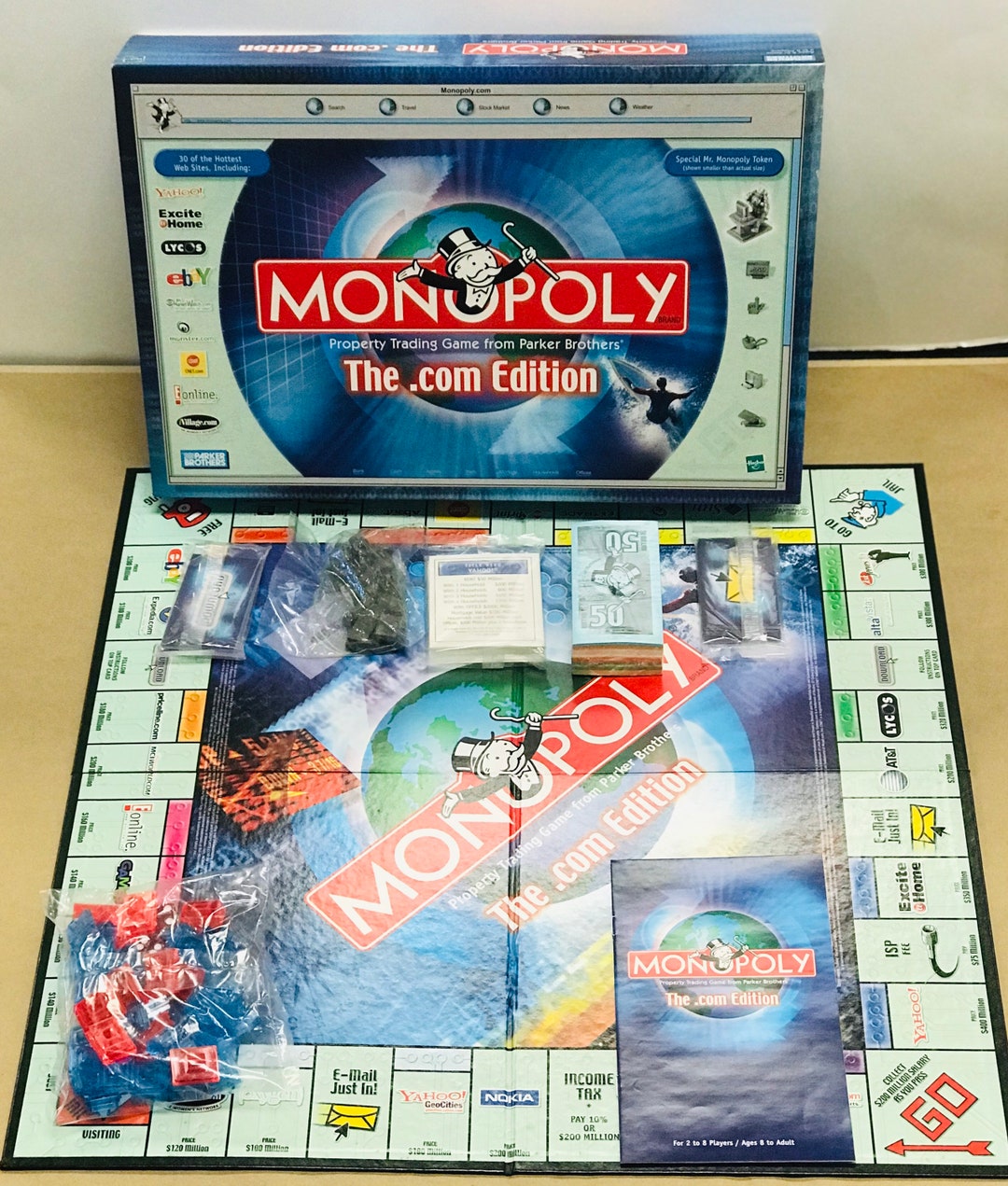 Monopoly the Dot .com Edition Parker Brothers Hasbro 2000 Complete ...