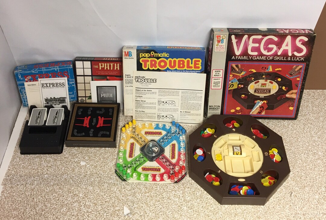 Railroad Express Card Game the Path Trouble Vegas Lot of 4 Board ...