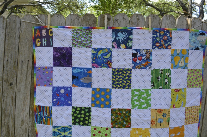 Quiet I Spy Rainbow Quilt - Etsy