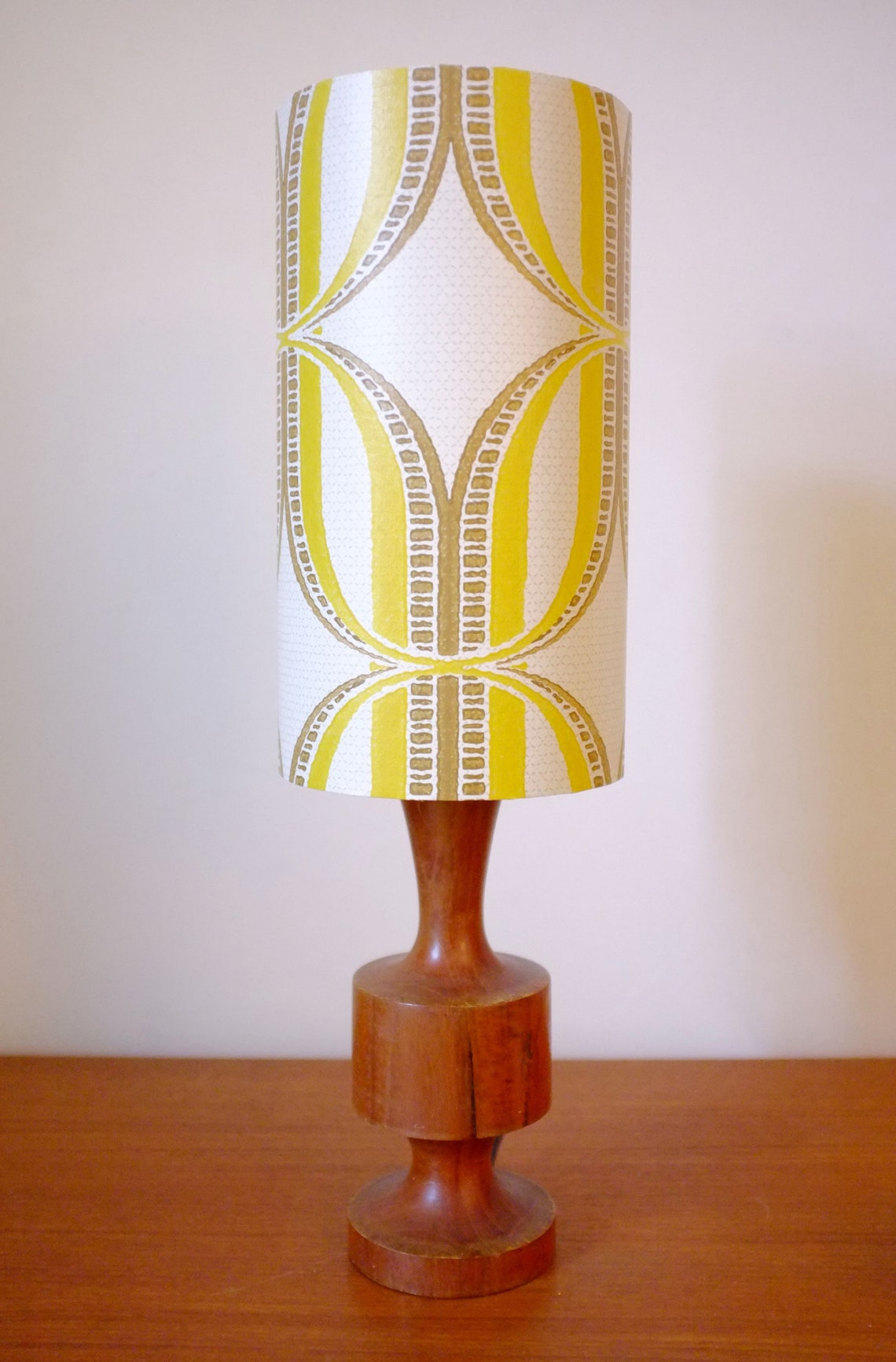 Retro Lampshade Original 70s Wallpaper Geometric Retro - Etsy