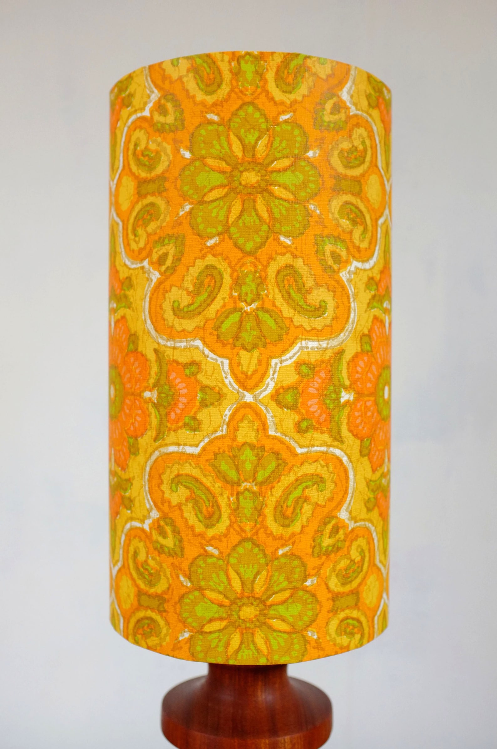 Retro Lampshade - Original 70s Wallpaper, Geometric, Retro, Yellow ...