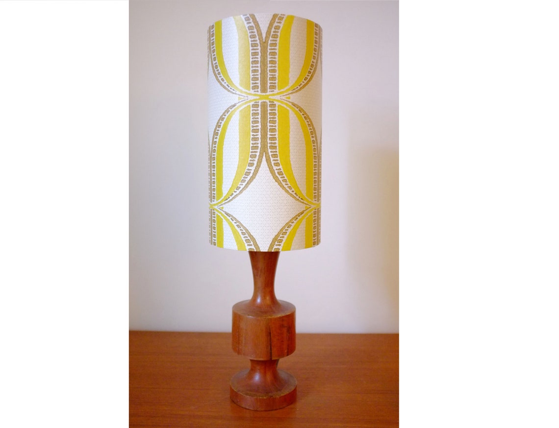 Retro Lampshade Original 70s Wallpaper Geometric Retro - Etsy