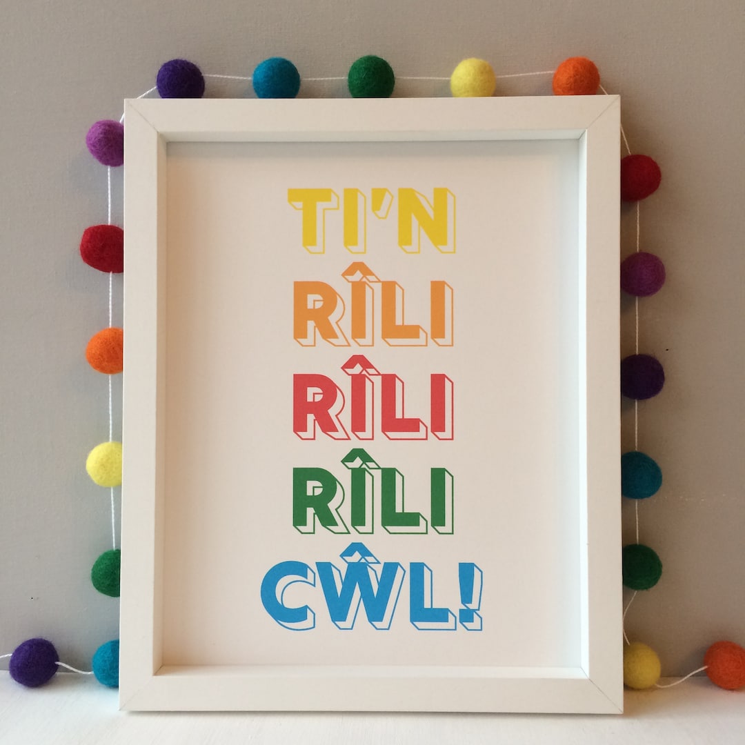 Welsh Ti'n Rili Cwl Print Cymraeg, Printiau I Blant, Welsh Prints - Etsy UK