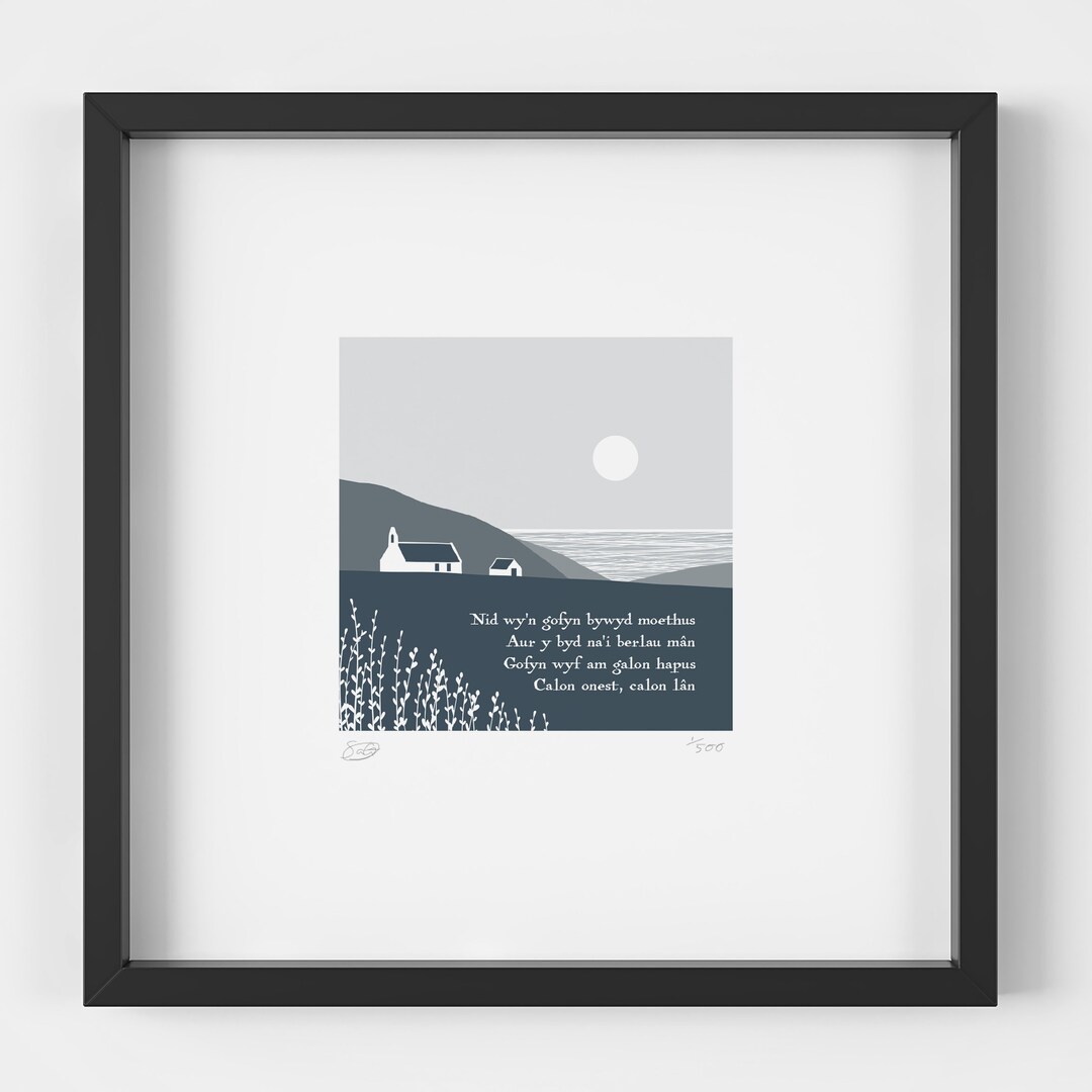 Print Calon Lan, Print Cymraeg, Welsh Print, Welsh Gifts, Calon Lan ...