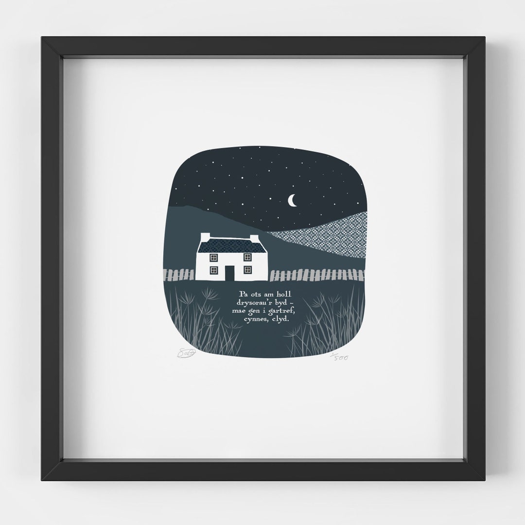 Print Cartref Cynnes Clyd, Print Cymraeg, Welsh Print, Welsh Gifts ...