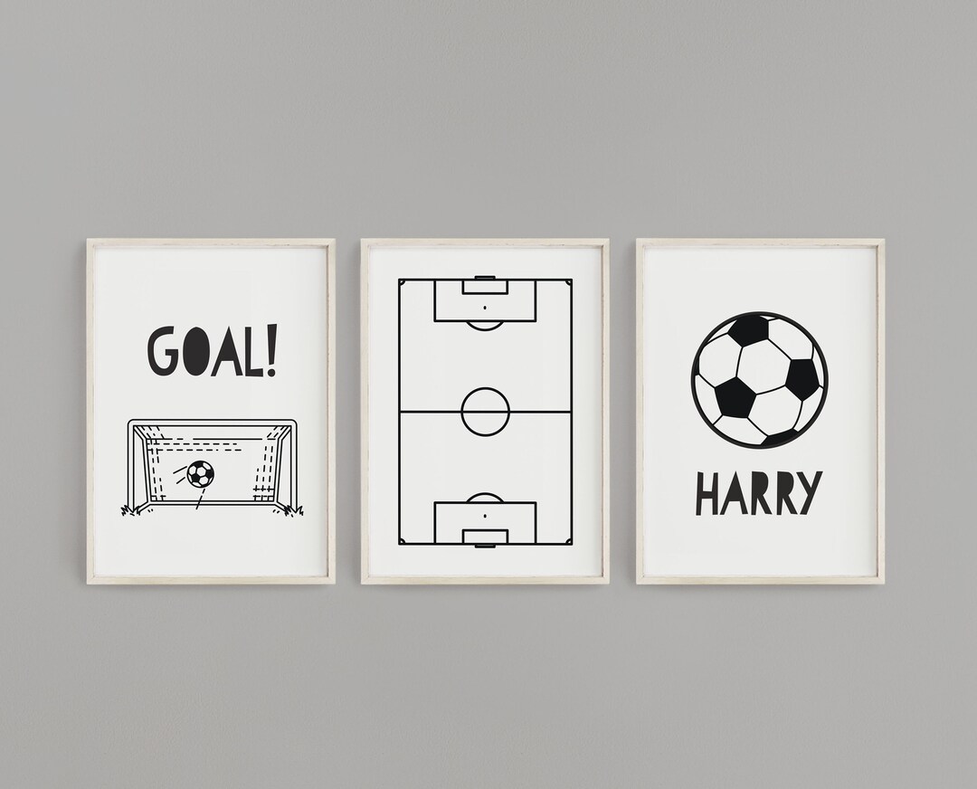 Set of 3 Football Prints, Prints for Kids, Football Prints, Kids ...