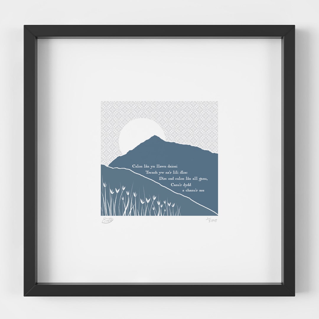 Print Calon Lan, Print Cymraeg, Welsh Print, Welsh Gifts, Calon Lan ...