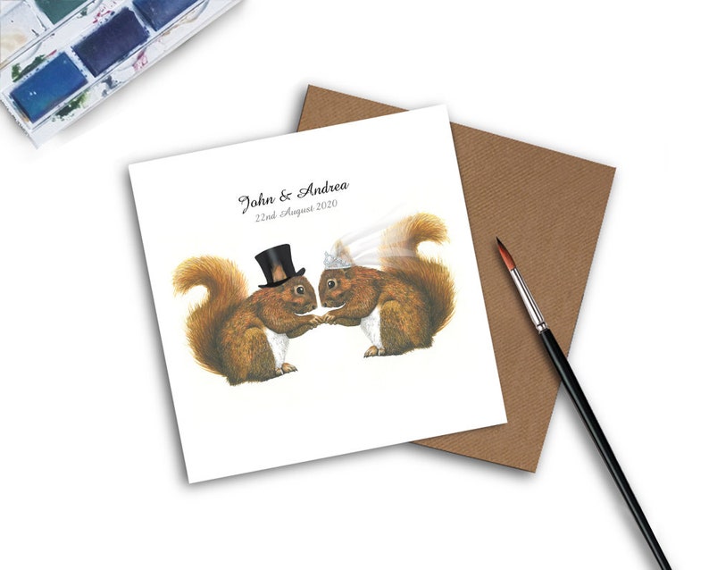 Unique Wedding Card Squirrel Wedding Card Squirrel Gifts - Etsy UK