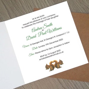 Squirrel Wedding Invitations Wedding Invitation Funny Wedding ...