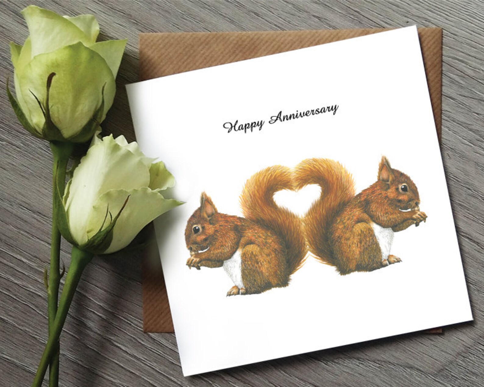 Squirrel Anniversary Card - Cute Anniversary Card - Squirrel Card ...