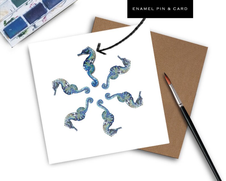 Seahorse Necklace Seahorse Brooch Seahorse Gifts - Etsy