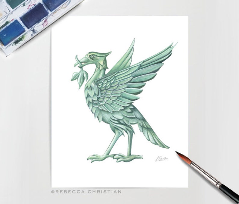 Liverpool Print Liverpool Liver Bird Art Print Liverpool | Etsy