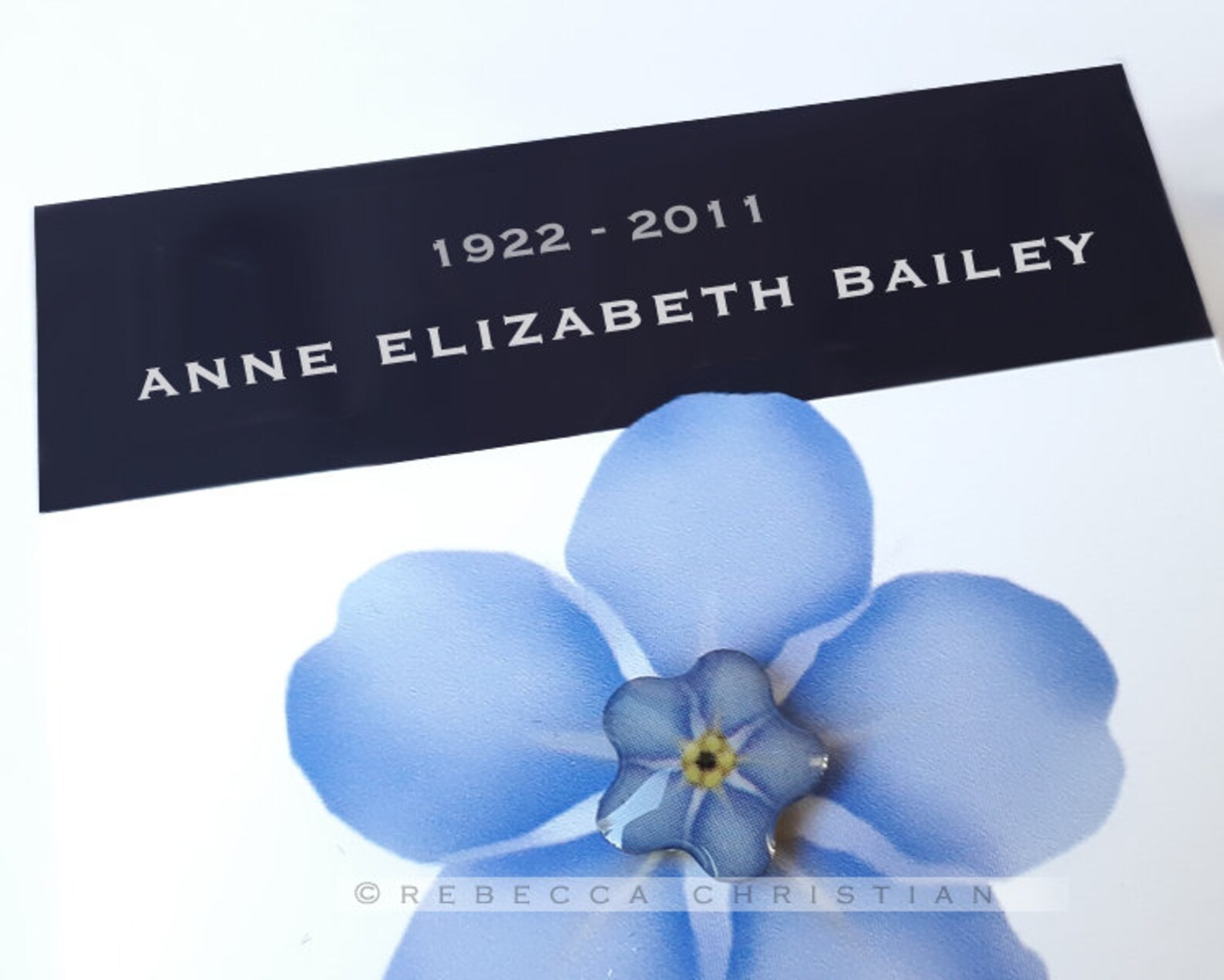 Personalised Memory Pins Forget Me Not Pin Memorial - Etsy UK