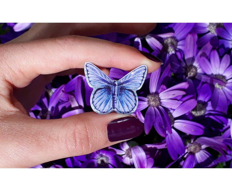 Butterfly Pin Blue Butterfly Butterfly Gift Ideas | Etsy UK