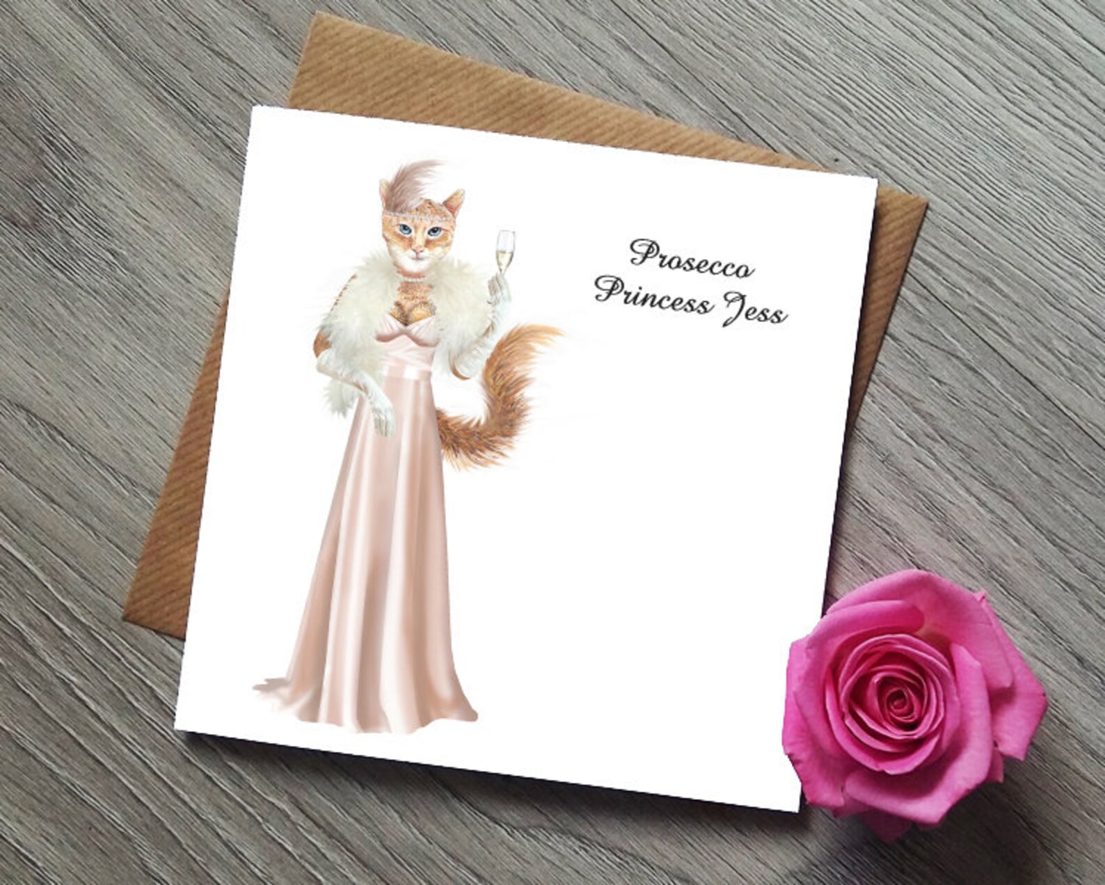 Cat Birthday Card Prosecco Card Cat Card Birthday Card - Etsy