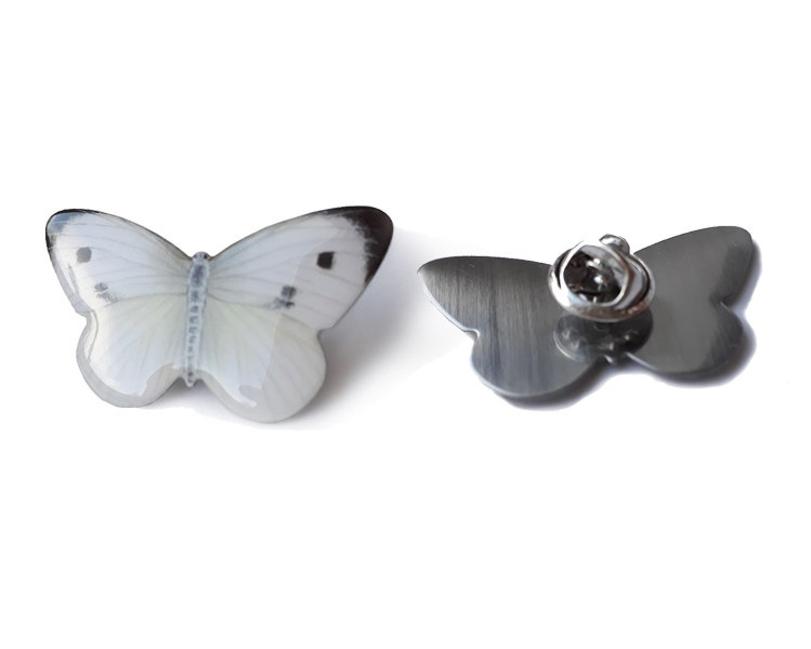 White Butterfly Pin Butterfly Art Butterfly Pin - Etsy