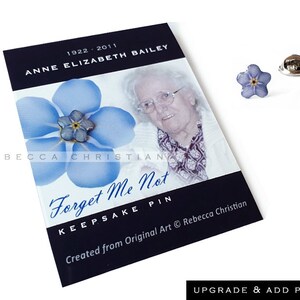 Personalised Memory Pins Forget Me Not Pin Memorial - Etsy