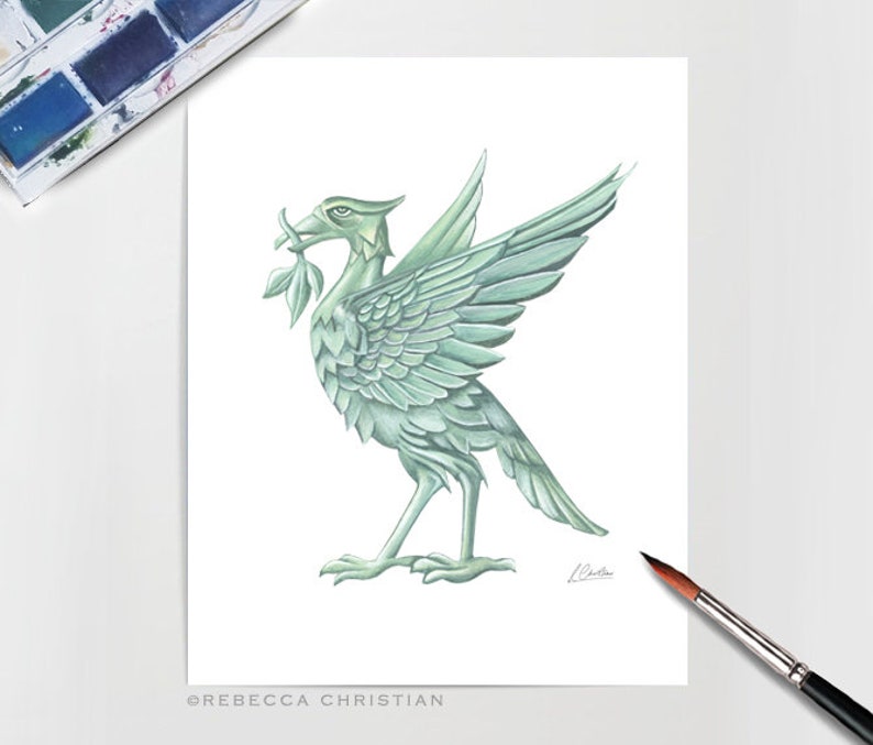 Liverpool Print Liverpool Liver Bird Art Print Liverpool | Etsy