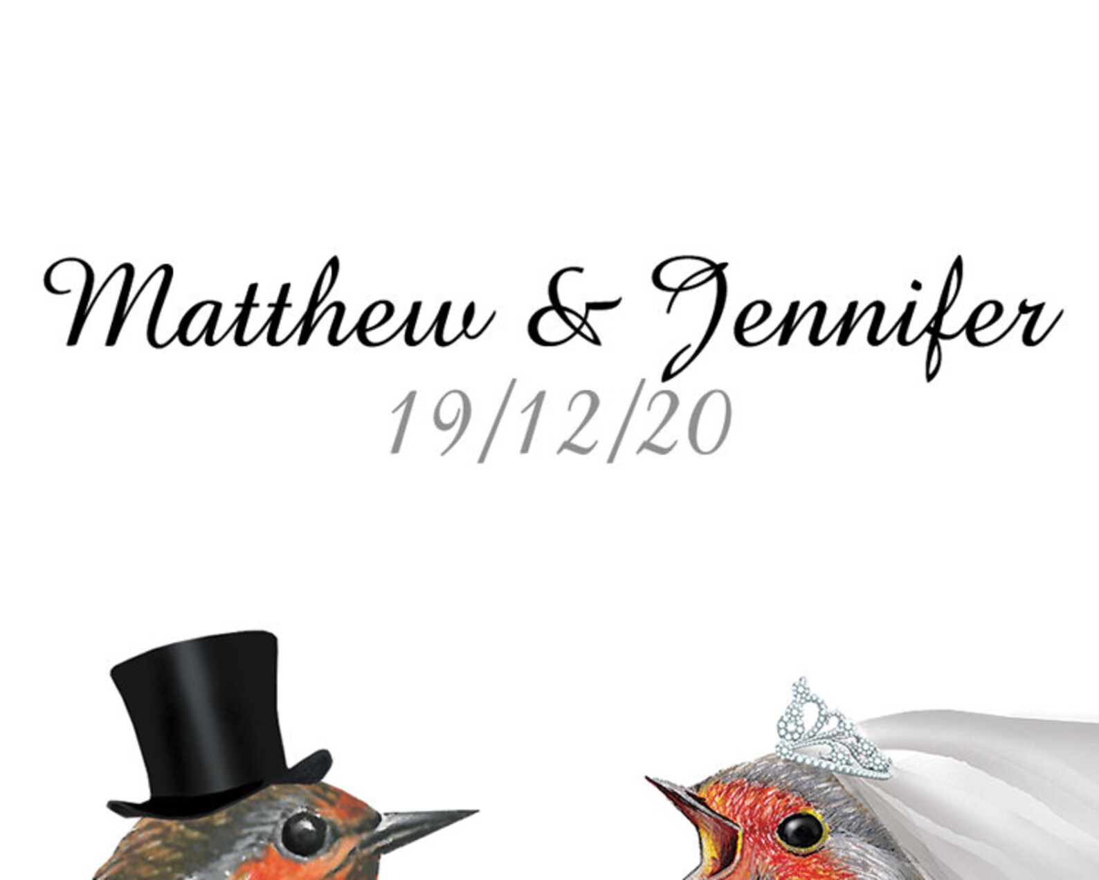 Robin Wedding Card Wedding Christmas Card Cute Wedding | Etsy