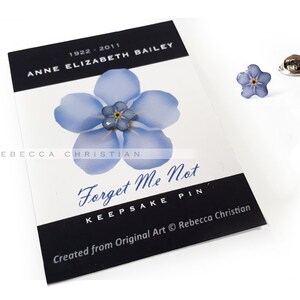 Personalised Memory Pins Forget Me Not Pin Memorial - Etsy