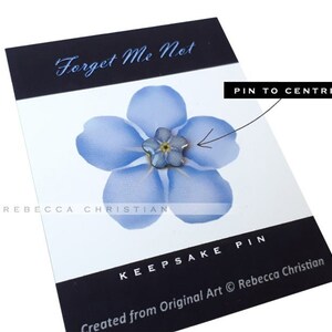 Personalised Memory Pins Forget Me Not Pin Memorial - Etsy