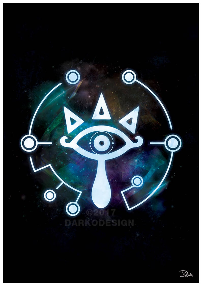 Legend of Zelda – Sheikah Eye Signed Video Game Wall Art Poster / Fine ...