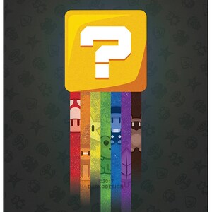 Super Mario Bros. 3 Question Block Signed Video Game Wall Art Poster ...