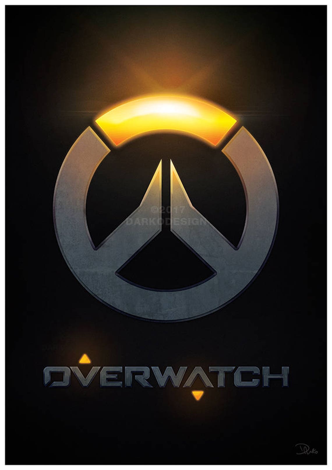 Overwatch Light and Dark Signed Video Game Wall Art Poster / Fine Art ...