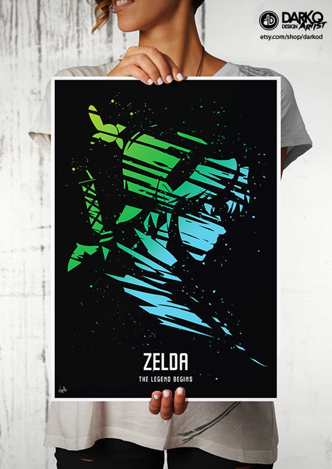 Legend of Zelda - the Legend Begins Poster Signed Video Game Wall Art ...