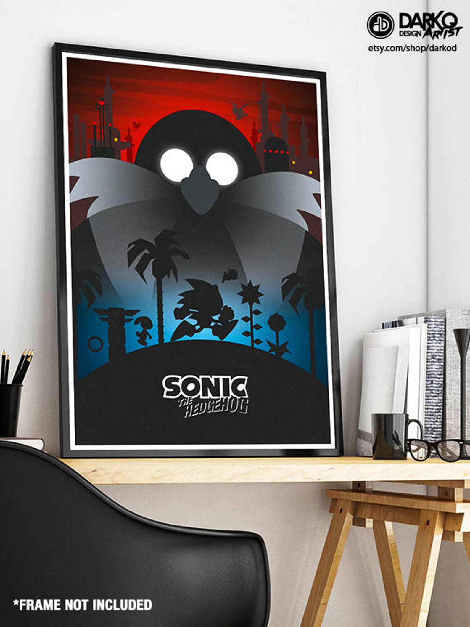 Sonic the Hedgehog Minimalist Poster - Etsy