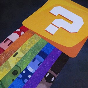 Super Mario Bros. 3 Question Block Signed Video Game Wall Art Poster ...