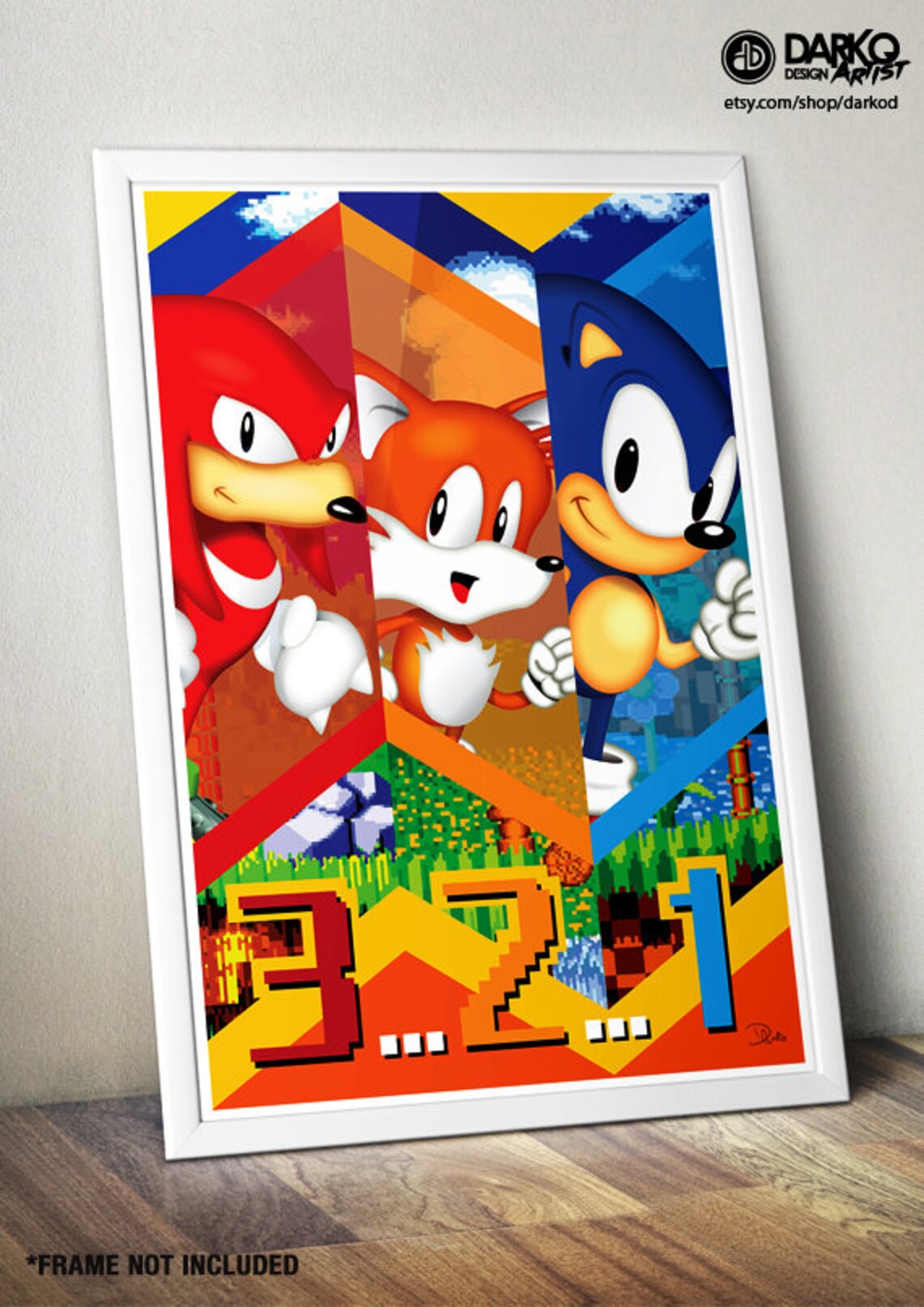 Sonic Trilogy Countdown Signed Video Game Wall Art Poster / Fine Art ...
