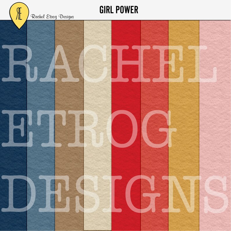Girl Power Printable Digital Paper Pack, Printable Girly Papers ...