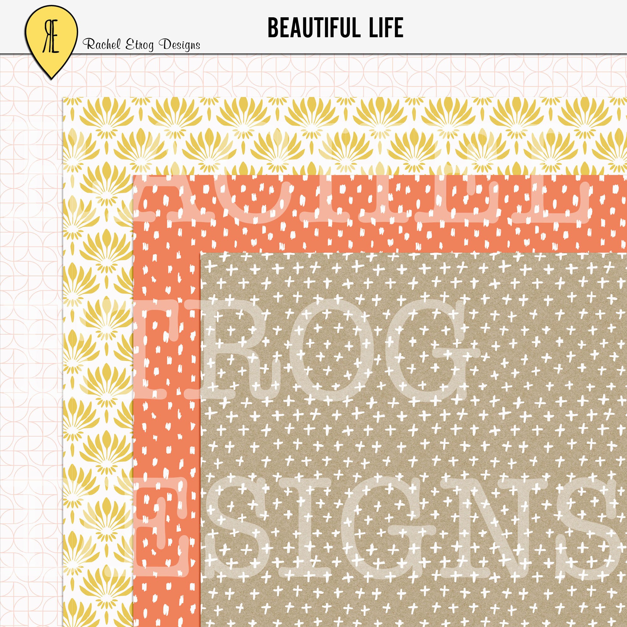 Digital Scrapbook Paper Pack Digital Texture Pattern - Etsy