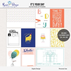 It's Your Day Digital Scrapbook Collection, Birthday Digital Elements ...