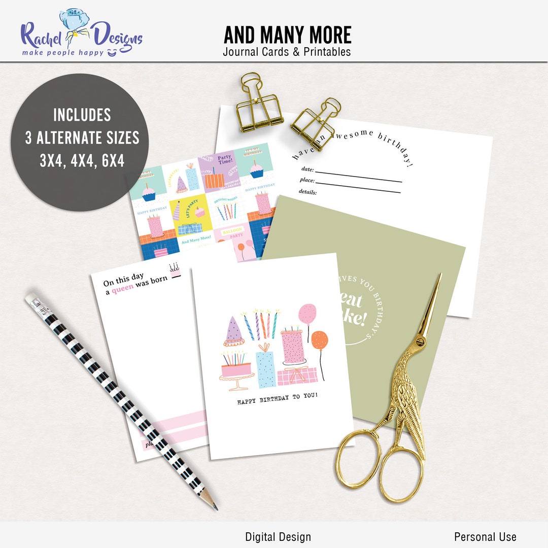 And Many More Digital Journal Cards, Birthday Digital Journal Cards ...