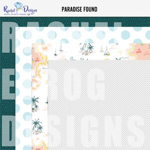 Paradise Found Digital Scrapbook Kit, Digital Summer Tropcal Papers ...