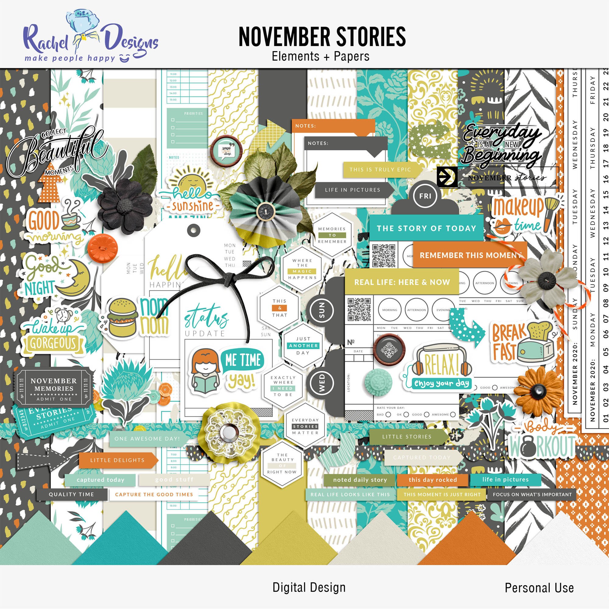 November Stories Digital Scrapbooking Kit Digital Craft - Etsy