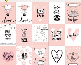Love Journal Cards, Digital Printable Journal Cards, Project Life ...