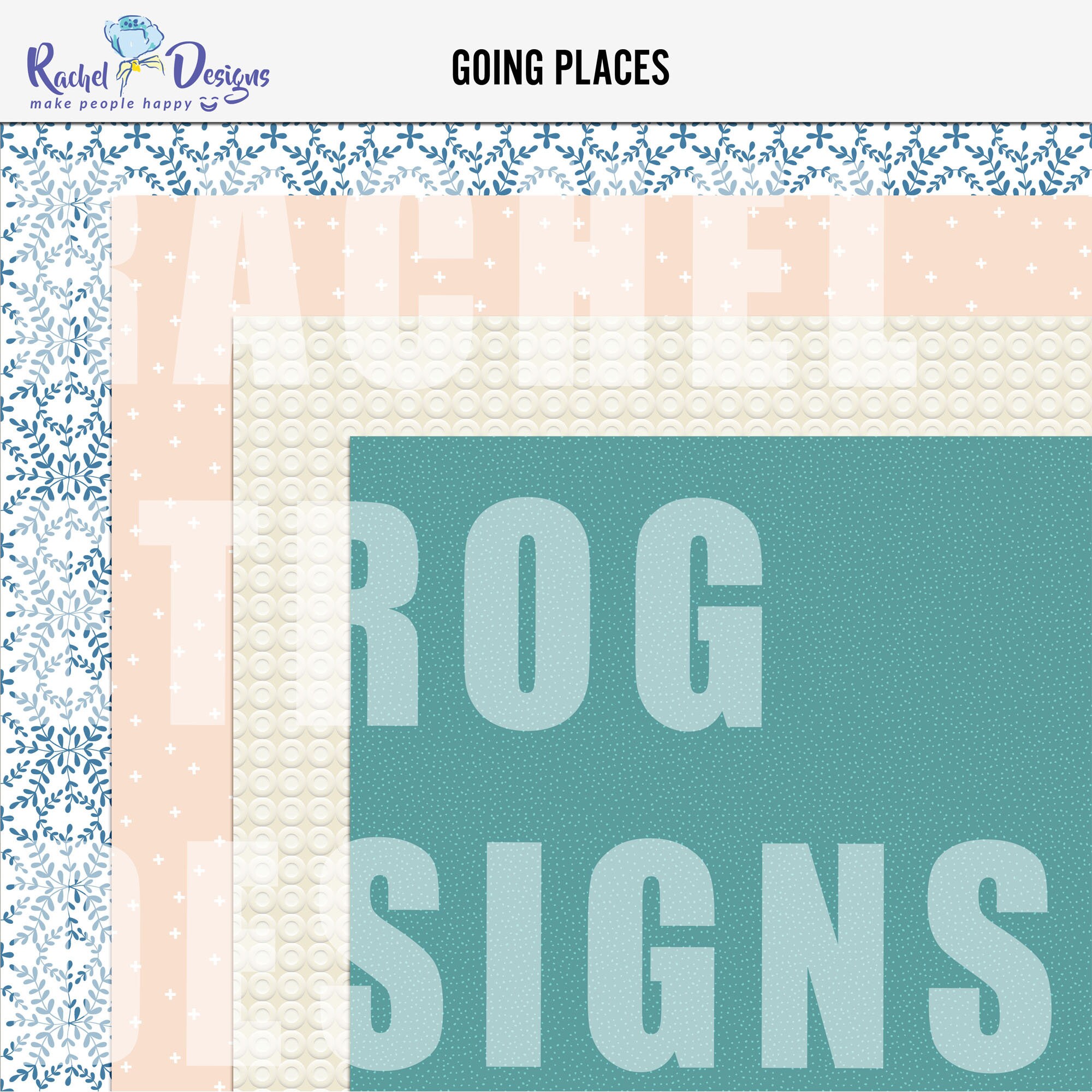 Going Places Digital Paper Pack, Printable Travel Papers, Digital ...