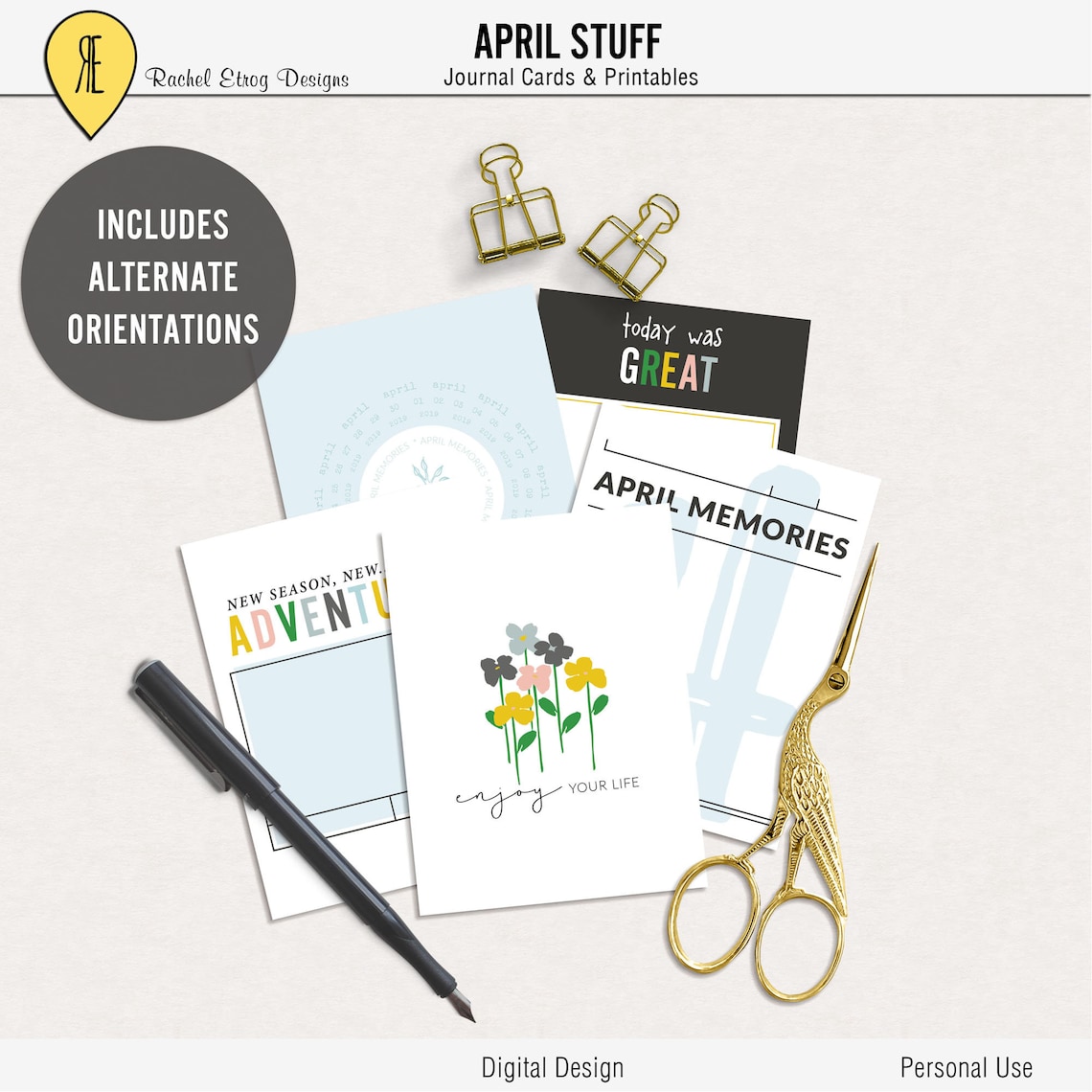 Printable digital journal cards Digital pocket cards Project | Etsy