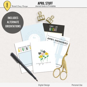 Printable Digital Journal Cards, Digital Pocket Cards, Project Life ...